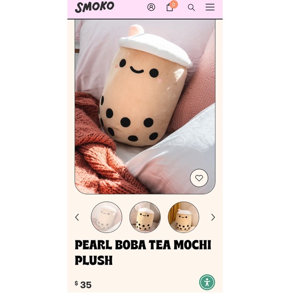 Smoko | Toys | Smoko Pearl Boba Tea Mochi Plush | Poshmark